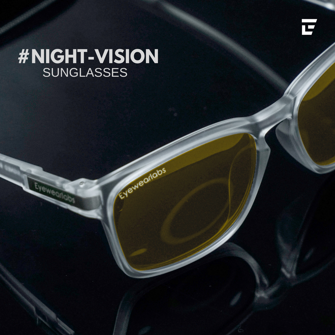 Crystal White Night Vision Sunglasses - OKNO By Eyewearlabs